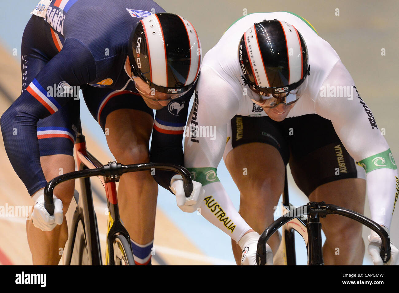 SHANE PERKINS (AUS) and MICKAEL BOURGAIN (FRA) race in the ...