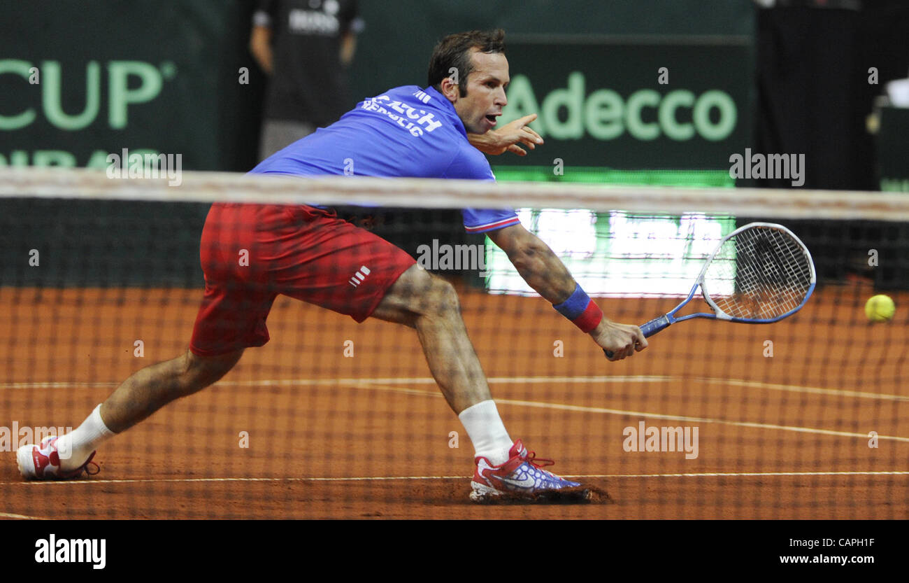 Radek Stepanek (CZE) (pictured) against Janek Tipsarevic (SRB), Davis ...