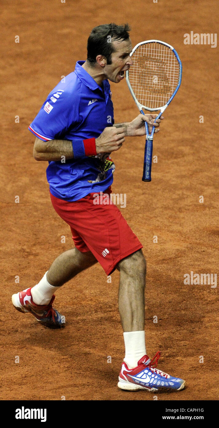 Radek Stepanek (CZE) (pictured) against Janek Tipsarevic (SRB), Davis ...