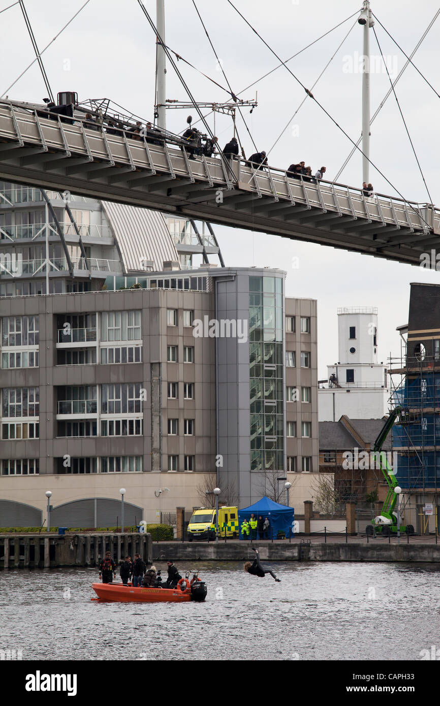Friday 6th April 2012 - Stunt scene being shot for Nemesis, new BBC TV ...