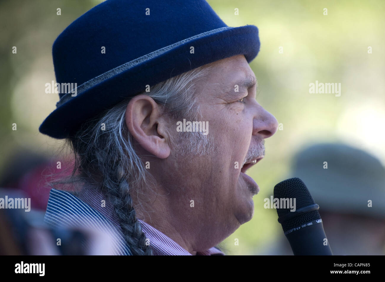 April 7, 2012 - Ann Arbor, Michigan, U.S - Steve DeAngelo talks to a ...