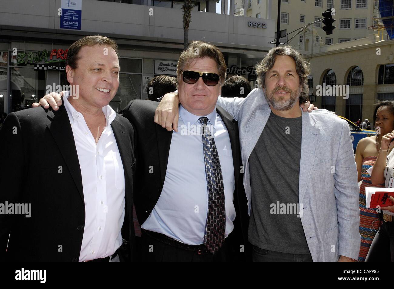 Bobby Farrelly, Mike Cerrone, Peter Farrelly at arrivals for THE THREE ...