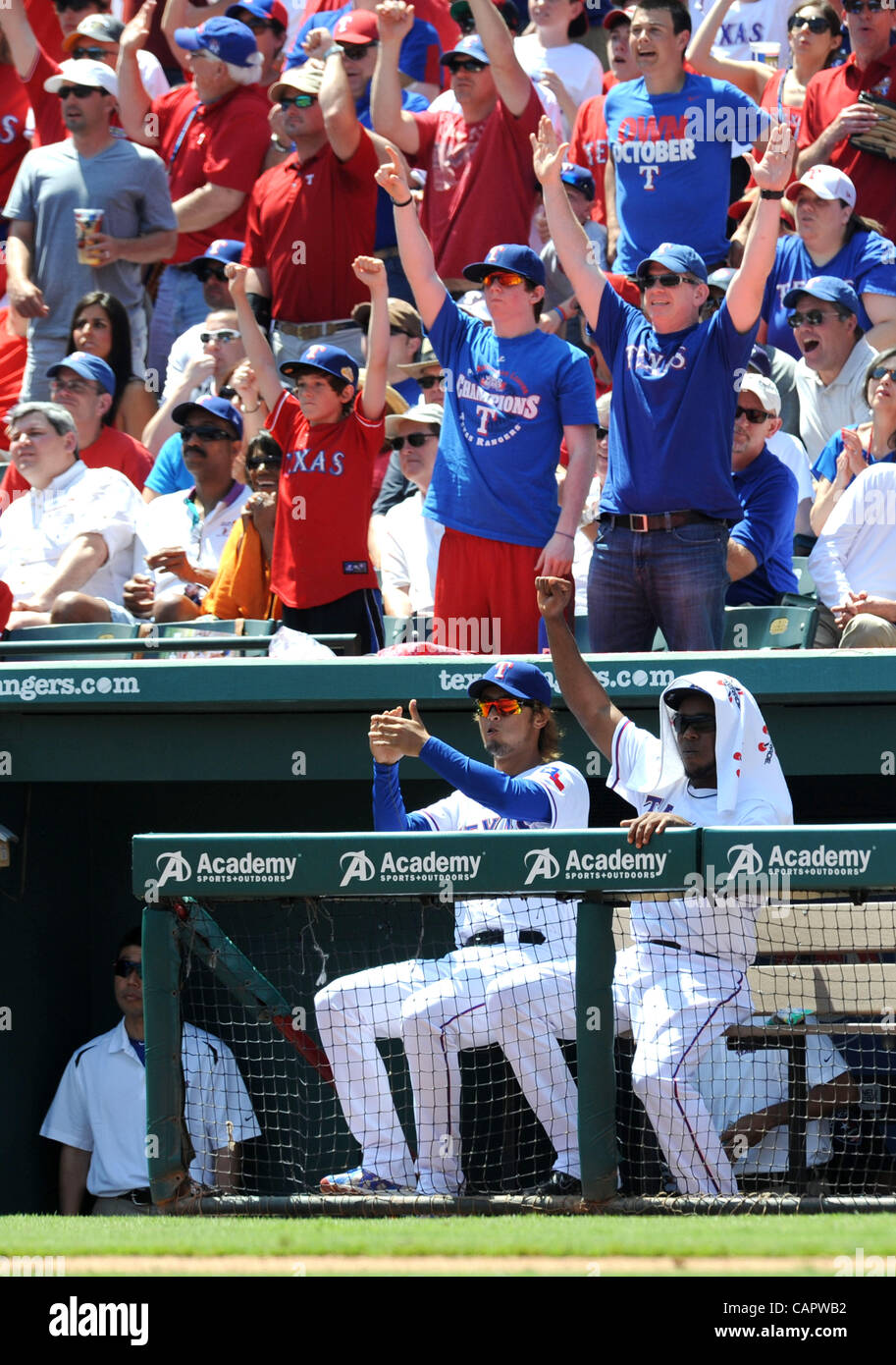 (L-R) Yu Darvish, Neftali Feliz (Rangers), APRIL 6, 2012 - MLB : Yu ...