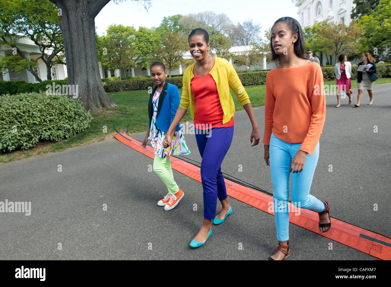 First lady michelle obama walks hi-res stock photography and images - Alamy