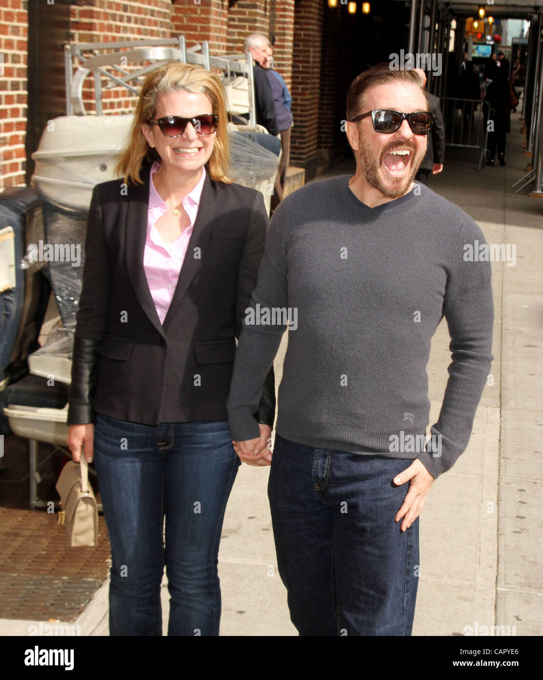 Ricky gervais girlfriend jane fallon hi-res stock photography and ...