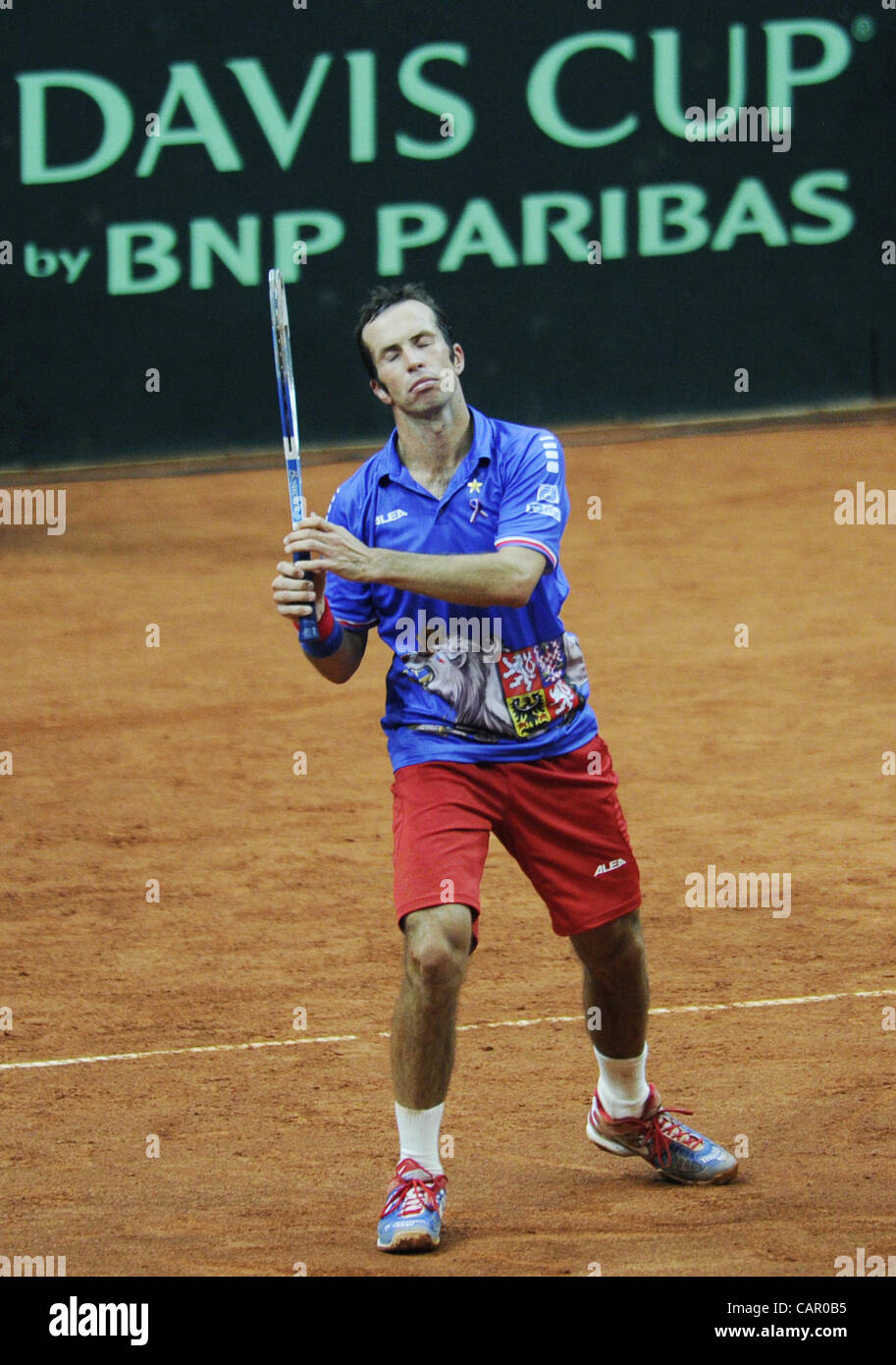 Radek Stepanek (CZE) (pictured) against Janek Tipsarevic (SRB), Davis ...