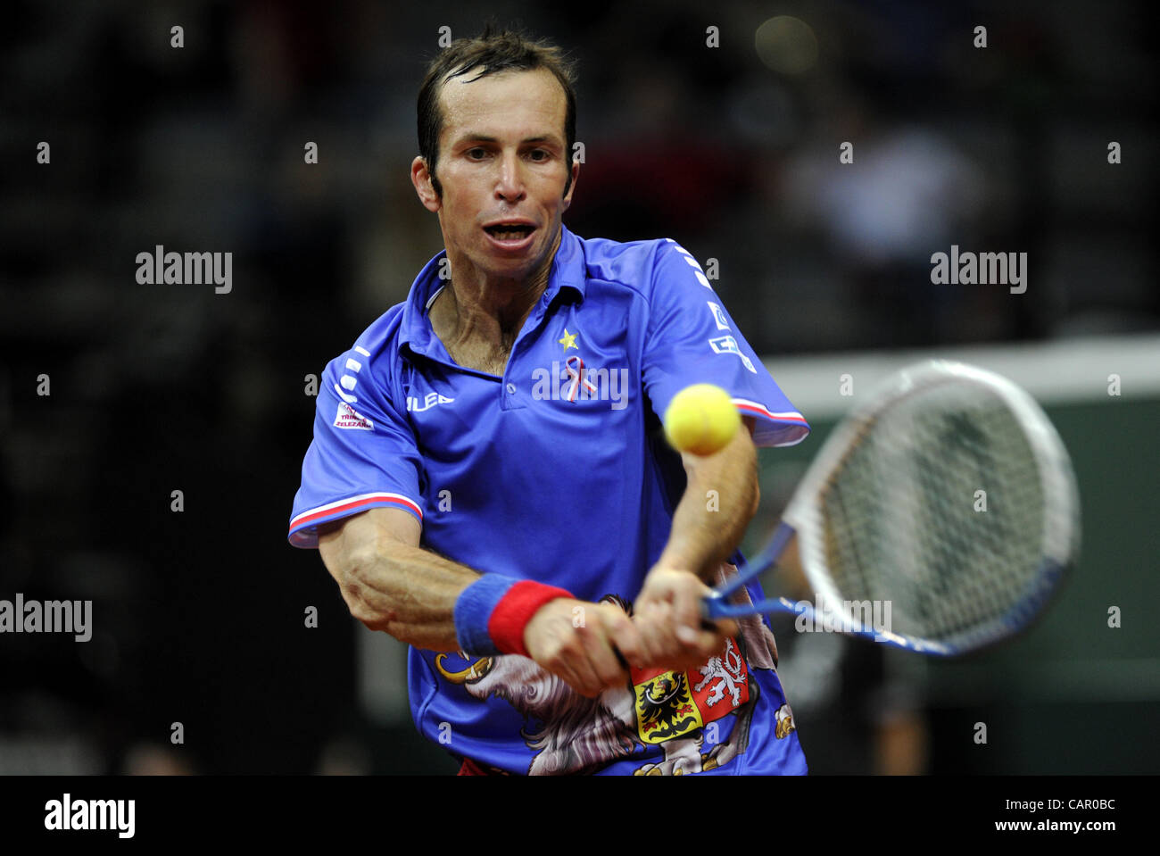 Radek Stepanek (CZE) (pictured) against Janek Tipsarevic (SRB), Davis ...