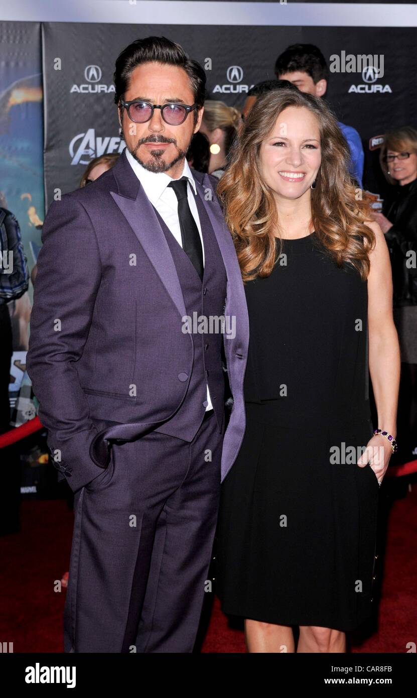 Robert Downey Jr.; Susan Downey at arrivals for THE AVENGERS Premiere ...