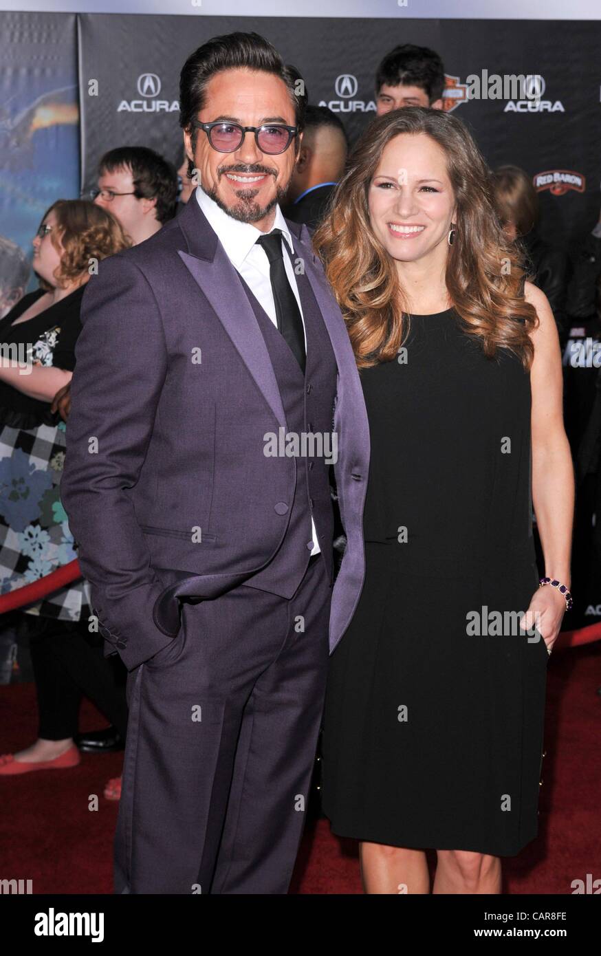 Robert Downey Jr.; Susan Downey at arrivals for THE AVENGERS Premiere ...