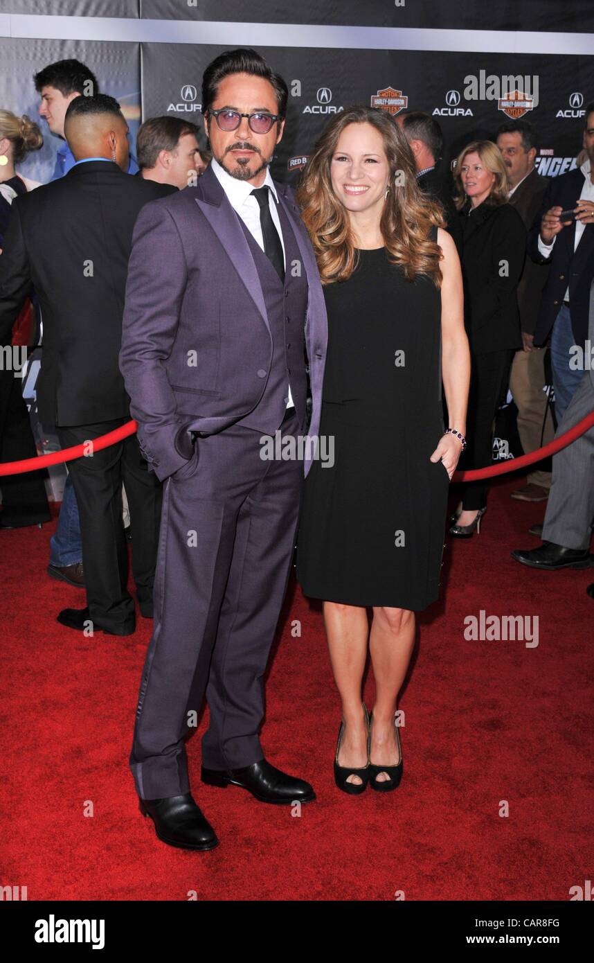 Robert Downey Jr.; Susan Downey at arrivals for THE AVENGERS Premiere ...