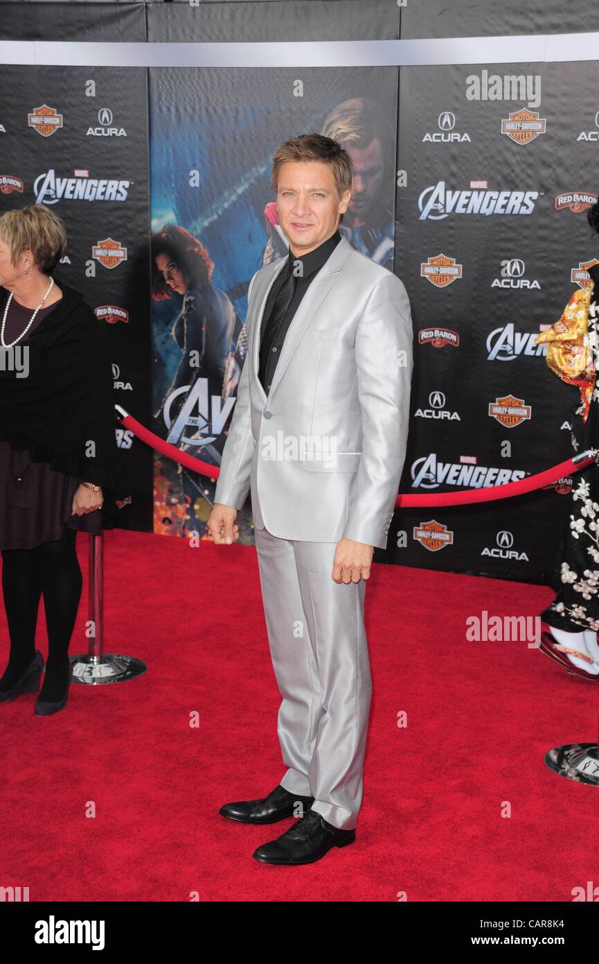 Jeremy Renner at arrivals for THE AVENGERS Premiere, El Capitan Theatre ...