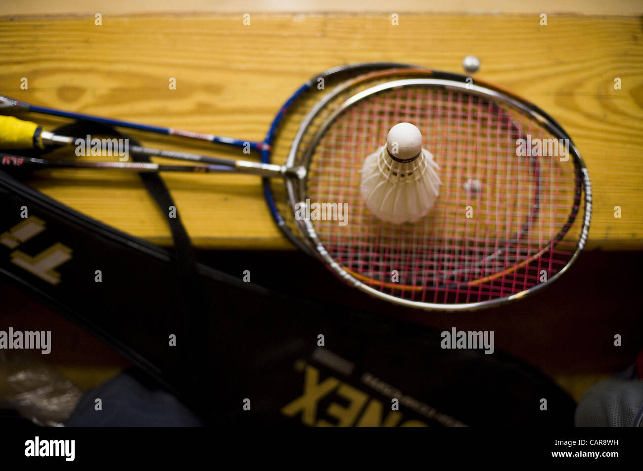 Aug. 01, 2009 - Palo Alto, California, USA - Tom Lie's rackets and ...
