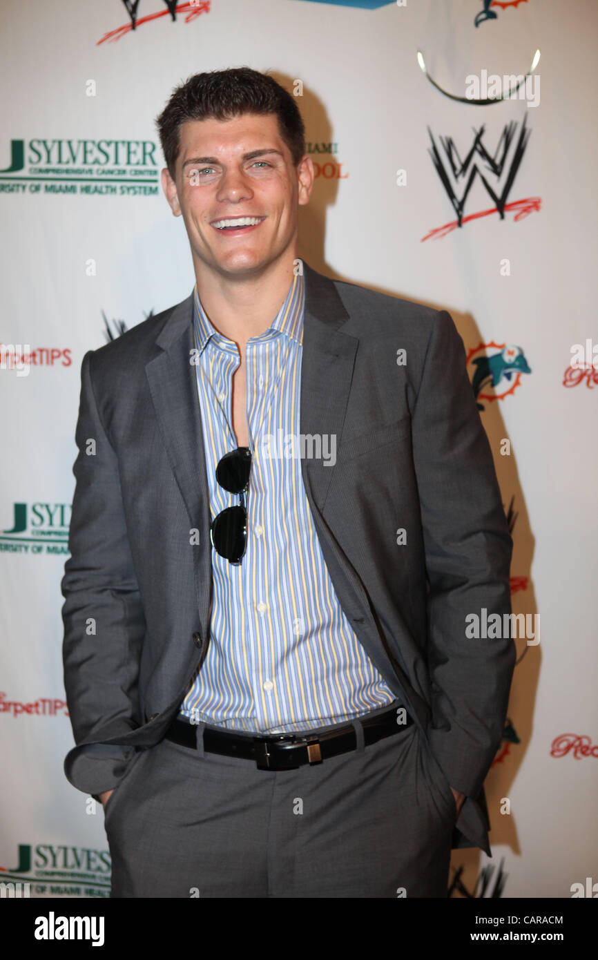 Cody Rhodes poses for media on the red carpet at the WWE 2012 Art ...