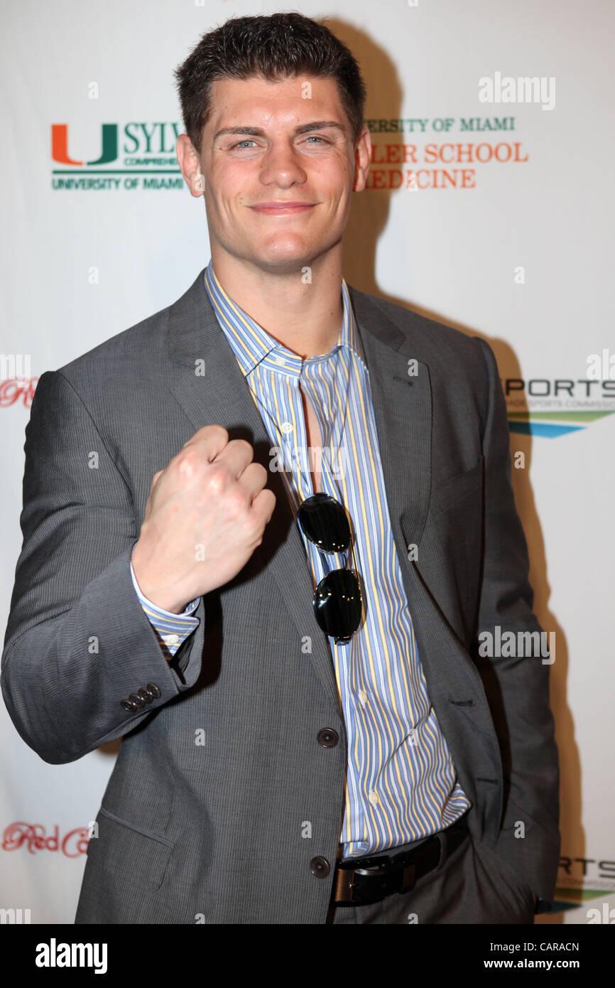 Cody Rhodes poses for media on the red carpet at the WWE 2012 Art ...
