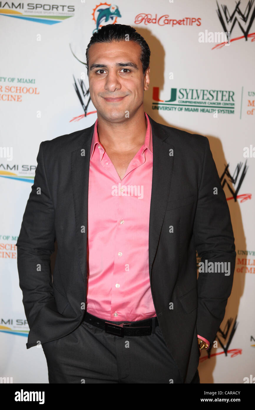 Alberto Del Rio poses for media on the red carpet at the WWE 2012 Art ...