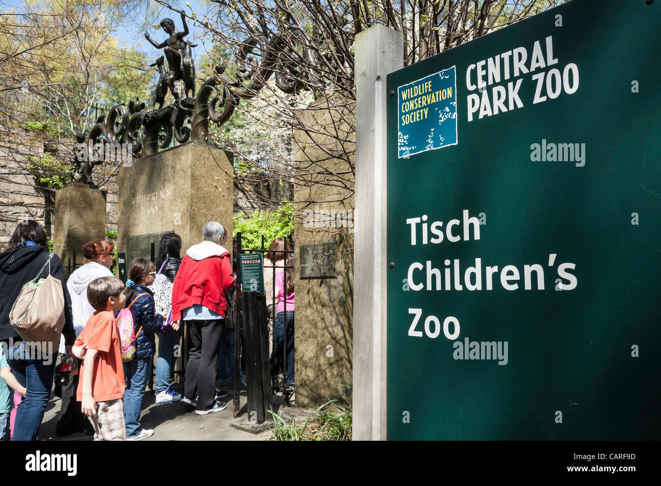 The Lehman Gates are a Bronze Sculptural Landmark at the Children's Zoo ...