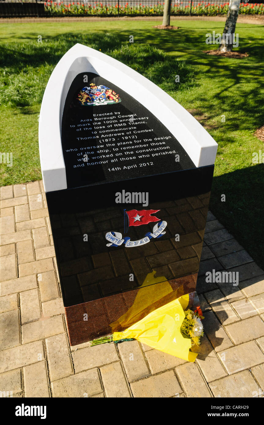 Comber, County Down. 14/04/2012. Thomas Andrews memorial is unveiled in ...