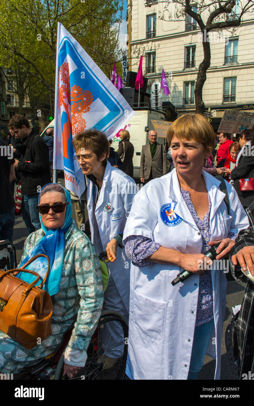 Female nurse standing front outside uniform occupations hi-res stock ...