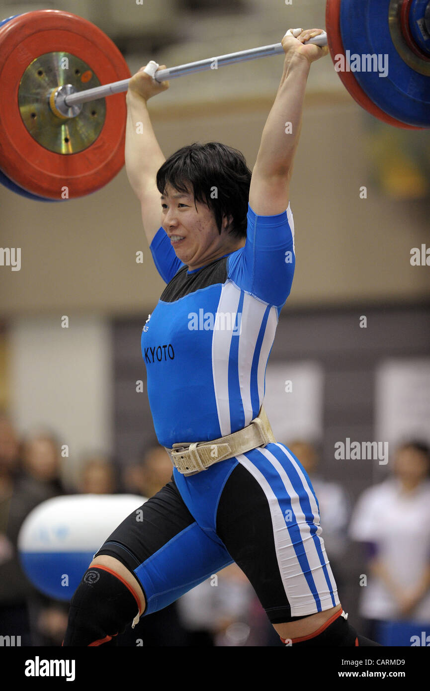 Rika Saito, APRIL 14, 2012 - Weightlifting : All Japan Weightlifting Championship women's 69kg ...