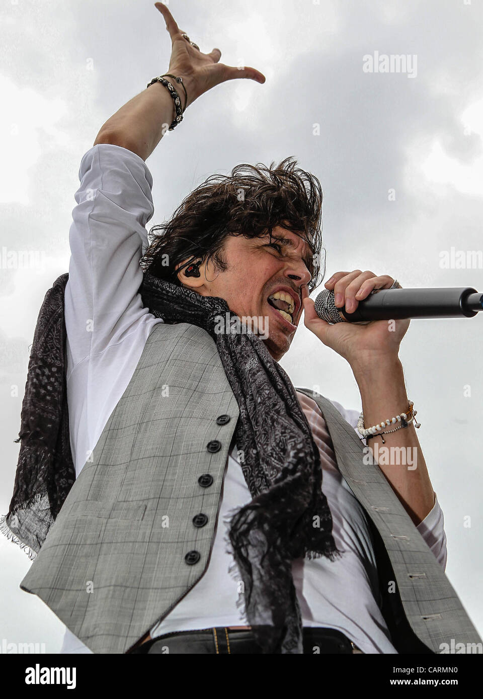 April 14, 2012 - Fort Worth, Texas, U.S. - KELLY HANSON, lead singer of ...