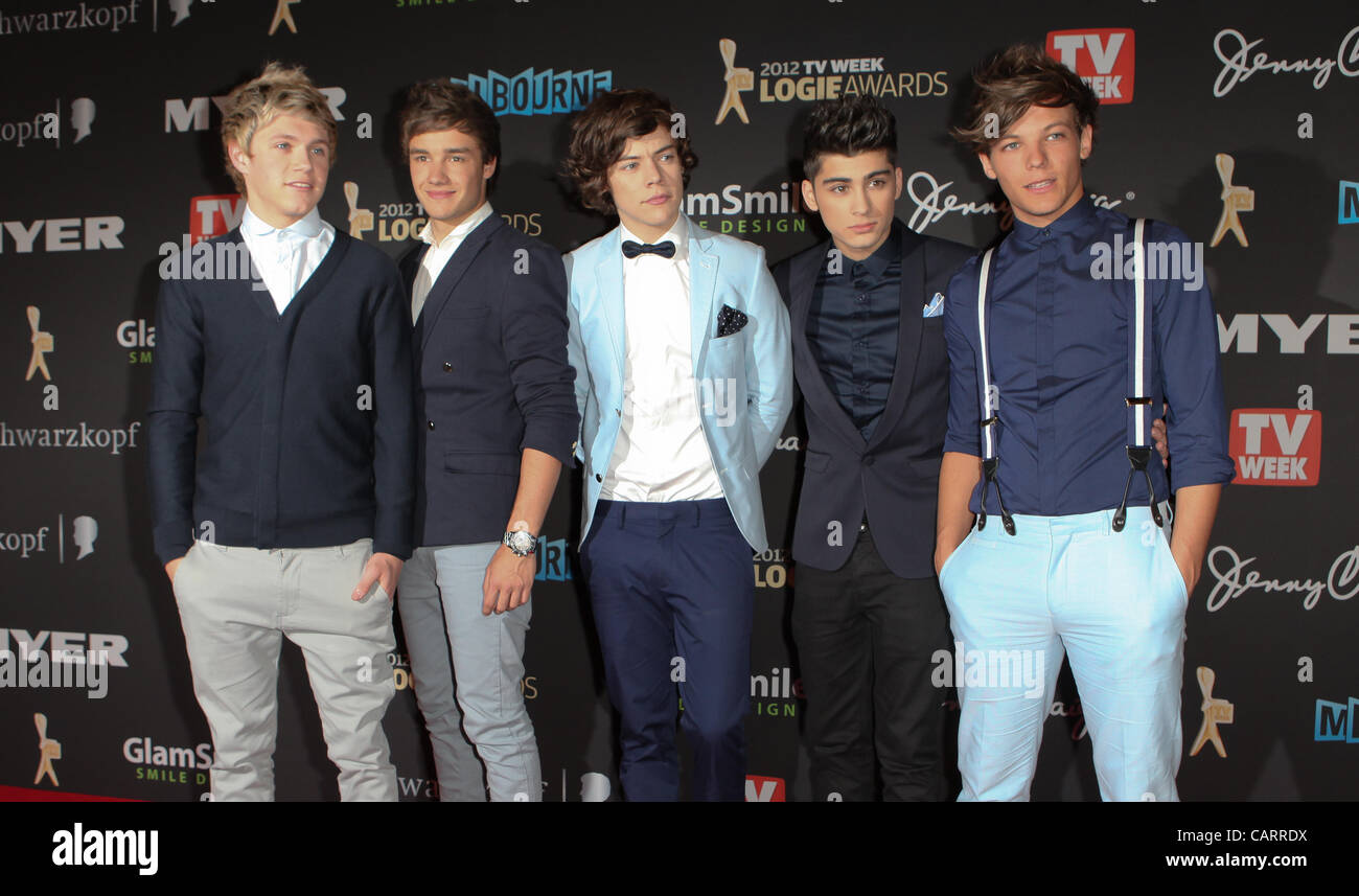One Direction on the red carpet at the Logie Awards, Melbourne April 15 ...