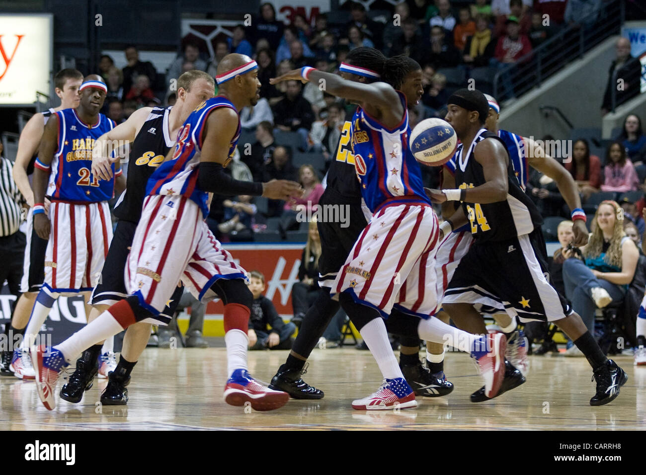 London Ontario, Canada - April 14, 2012. The Harlem Globetrotters ...