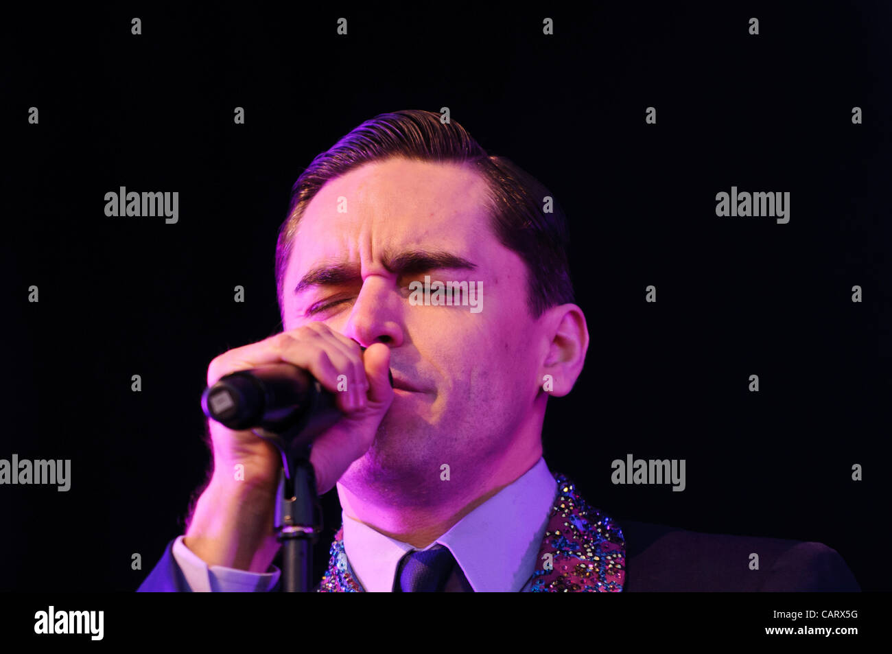 LONDON, Covent Garden, 15 April 2012. Ryan Molloy, a cast member of the ...