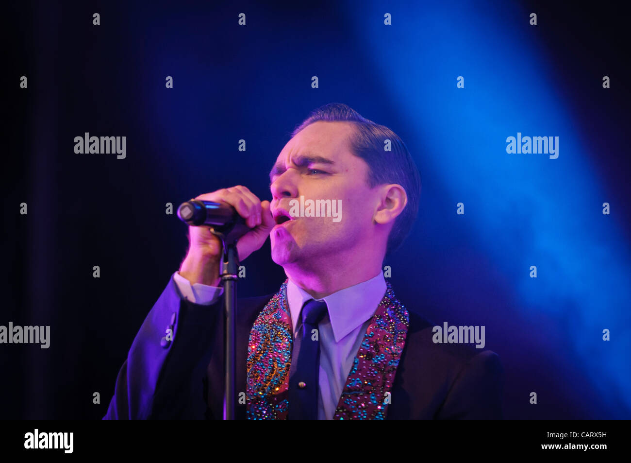 LONDON, Covent Garden, 15 April 2012. Ryan Molloy, a cast member of the ...