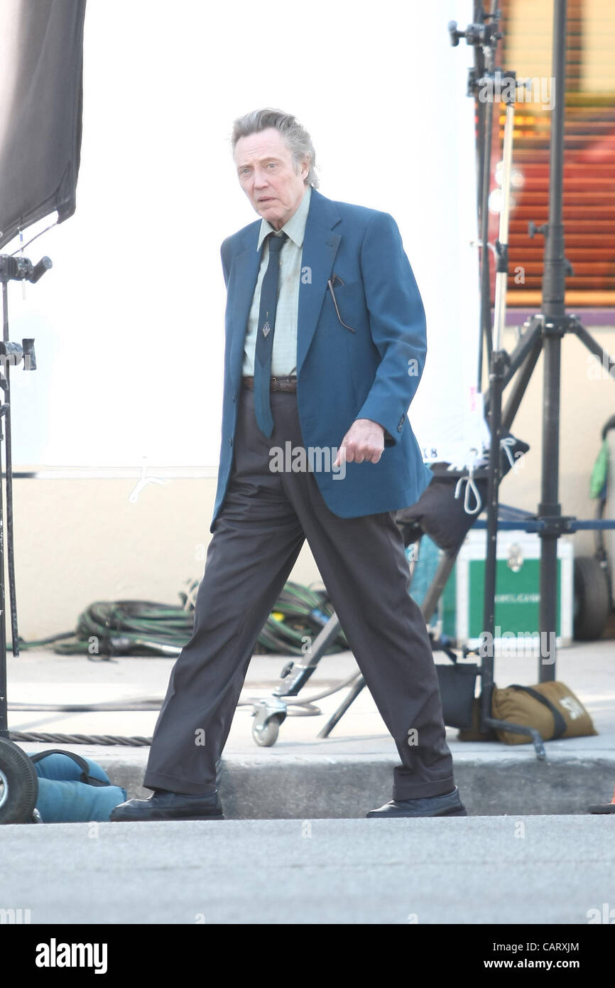 CHRISTOPHER WALKEN STAND UP GUYS. FILM SET LOS ANGELES CALIFORNIA USA ...