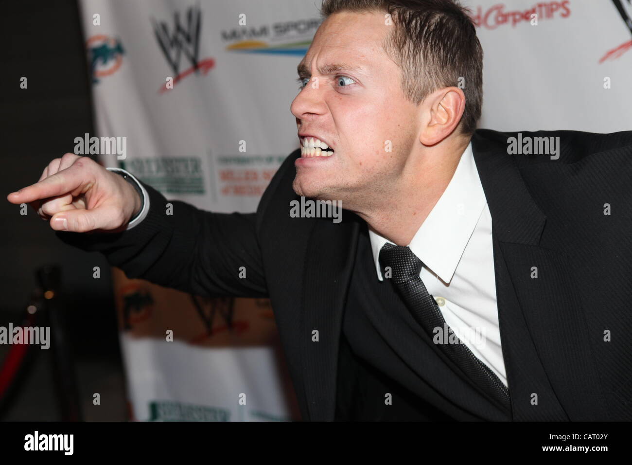 The Miz poses for media on the red carpet at the WWE 2012 Art & Fashion ...