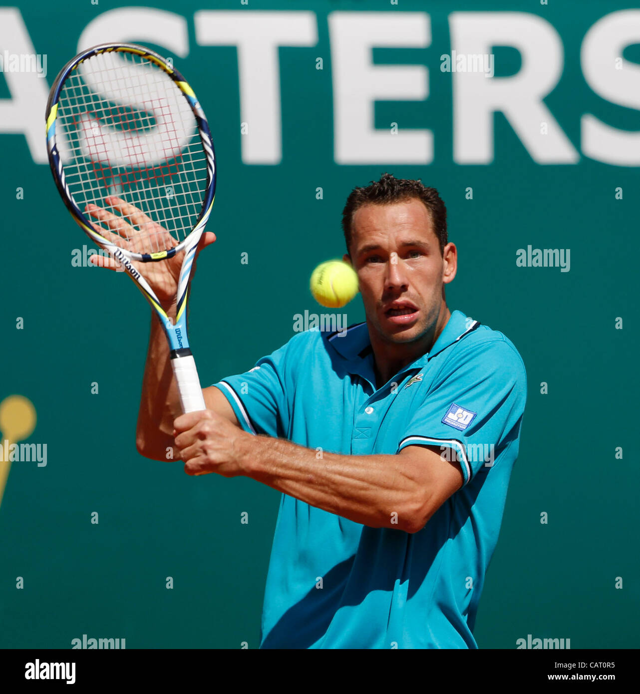 Michael llodra tennis player michael llodra with trophy hi-res stock ...
