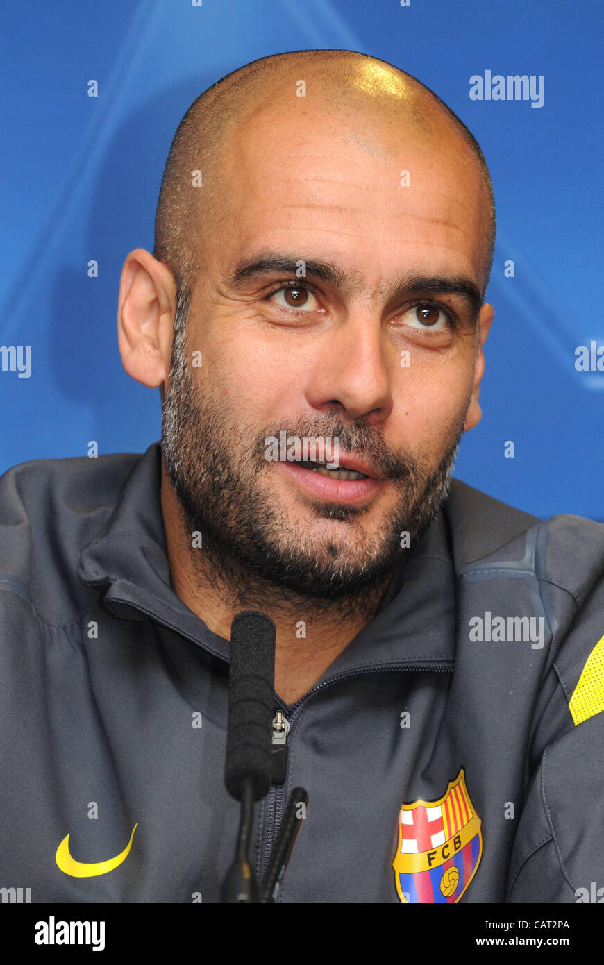 London -Josep 'Pep' Guardiola at Chelsea FC v Barcelona UEFA Champions ...