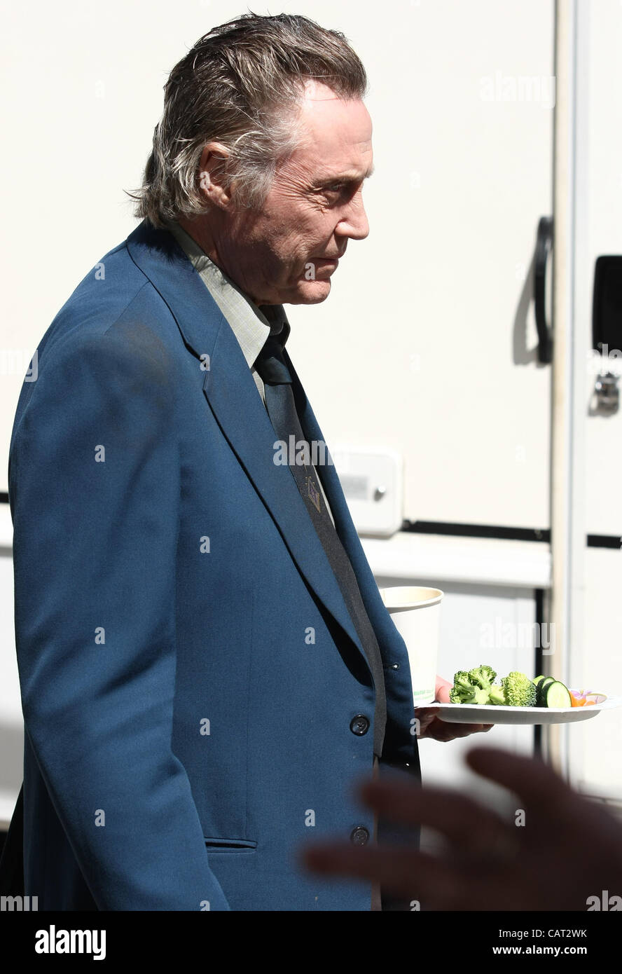 CHRISTOPHER WALKEN STAND UP GUYS. FILM SET LOS ANGELES CALIFORNIA USA ...