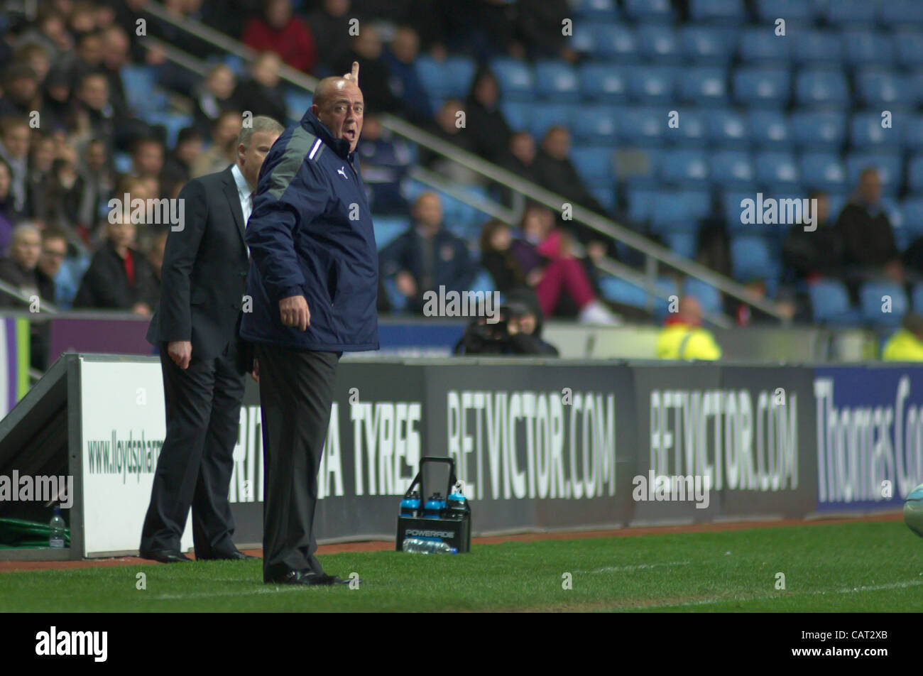 17.04.2012 Coventry, England. Coventry City v Millwall. Andy Thorn ...