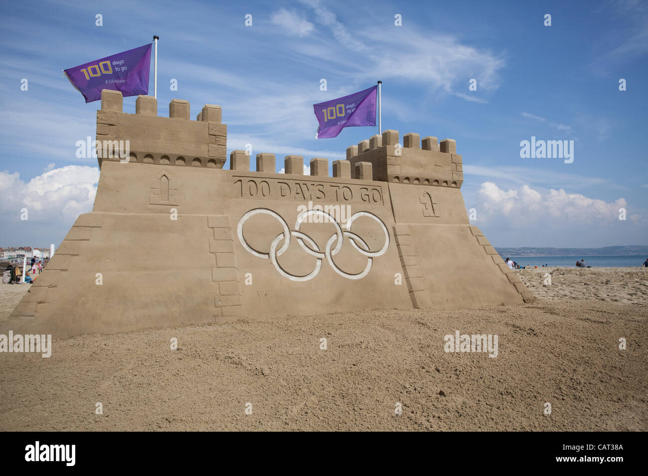 Friday 13th April 2012. Mark Anderson's giant sand castle built to ...