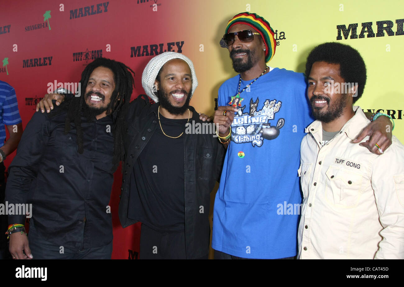 ROHAN MARLEY & ZIGGY MARLEY & SNOOP DOGG & ROBBIE MARLEY MARLEY. LOS ...