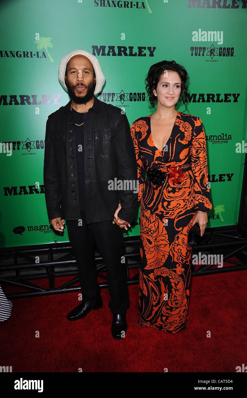 Ziggy Marley, Orly Agai at arrivals for MARLEY Premiere, ArcLight ...