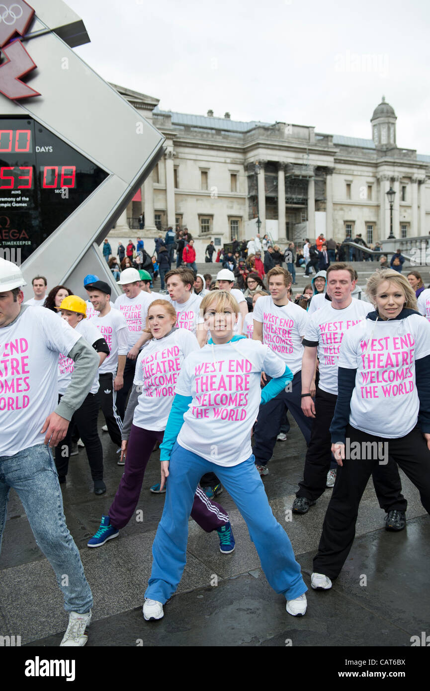 18th April 2012, Trafalgar Square, London. The cast and stars from West ...