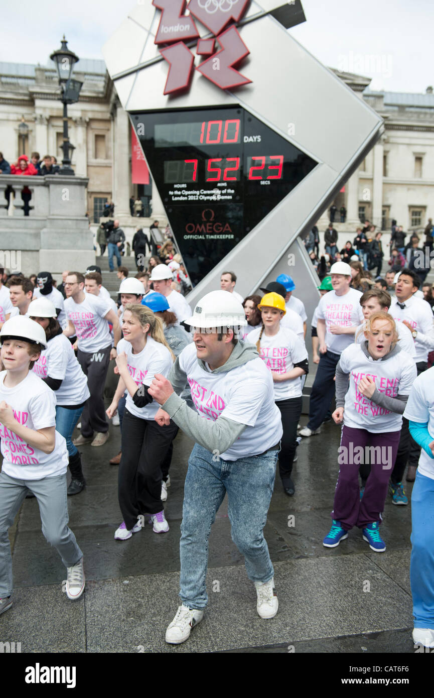 18th April 2012, Trafalgar Square, London. The cast and stars from West ...