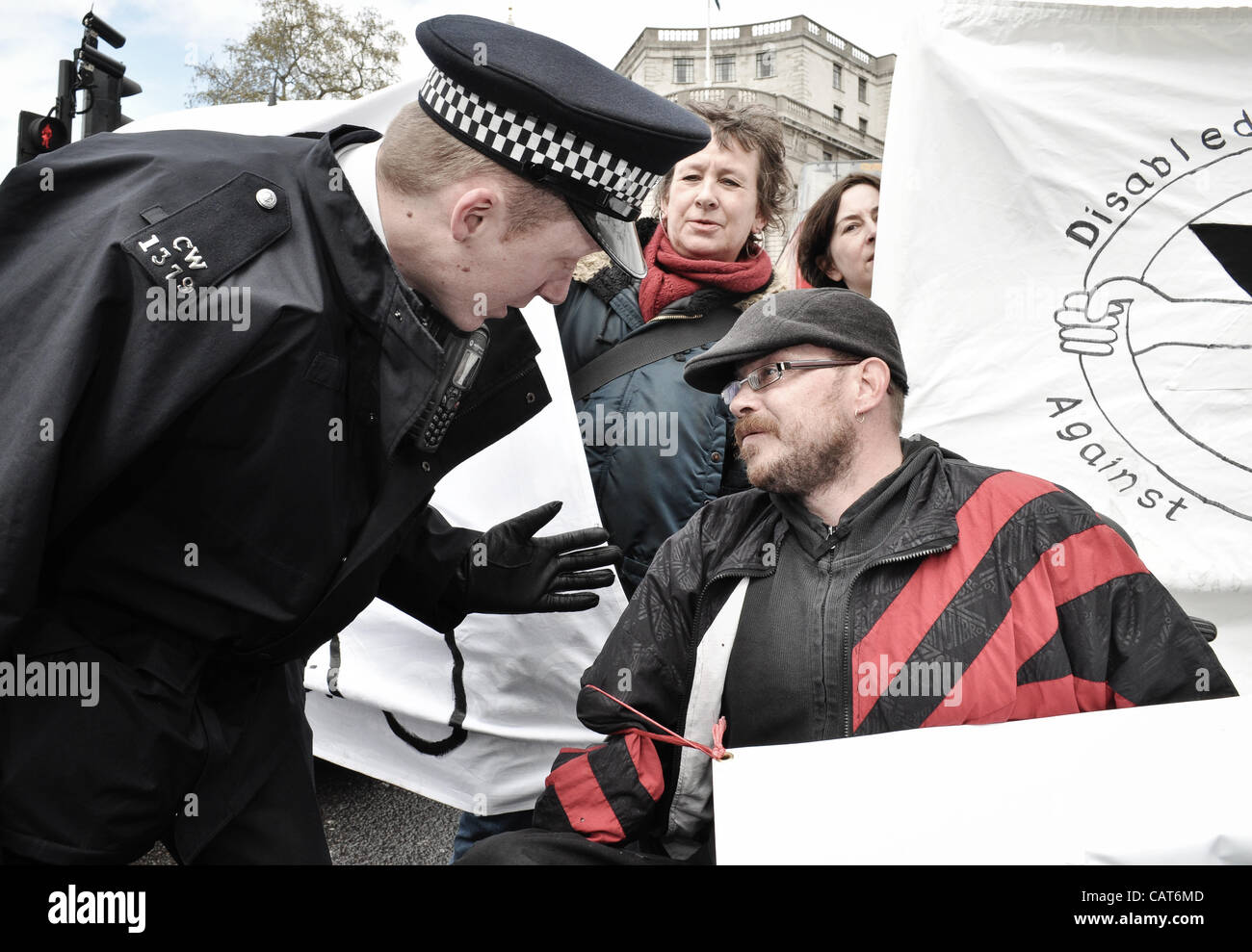 Disabled person with police officer hi-res stock photography and images ...