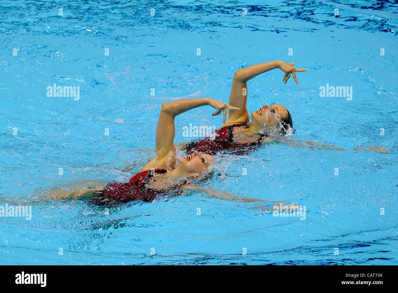 18.04.2012 London, England. Nadine Brandl and Livia Lang (AUT) in ...