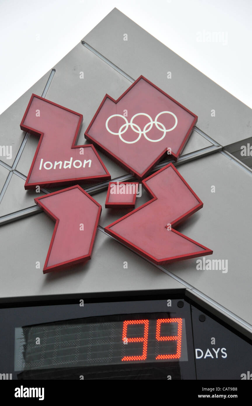 The Olympic countdown clock shows that there are now only 99 days ...