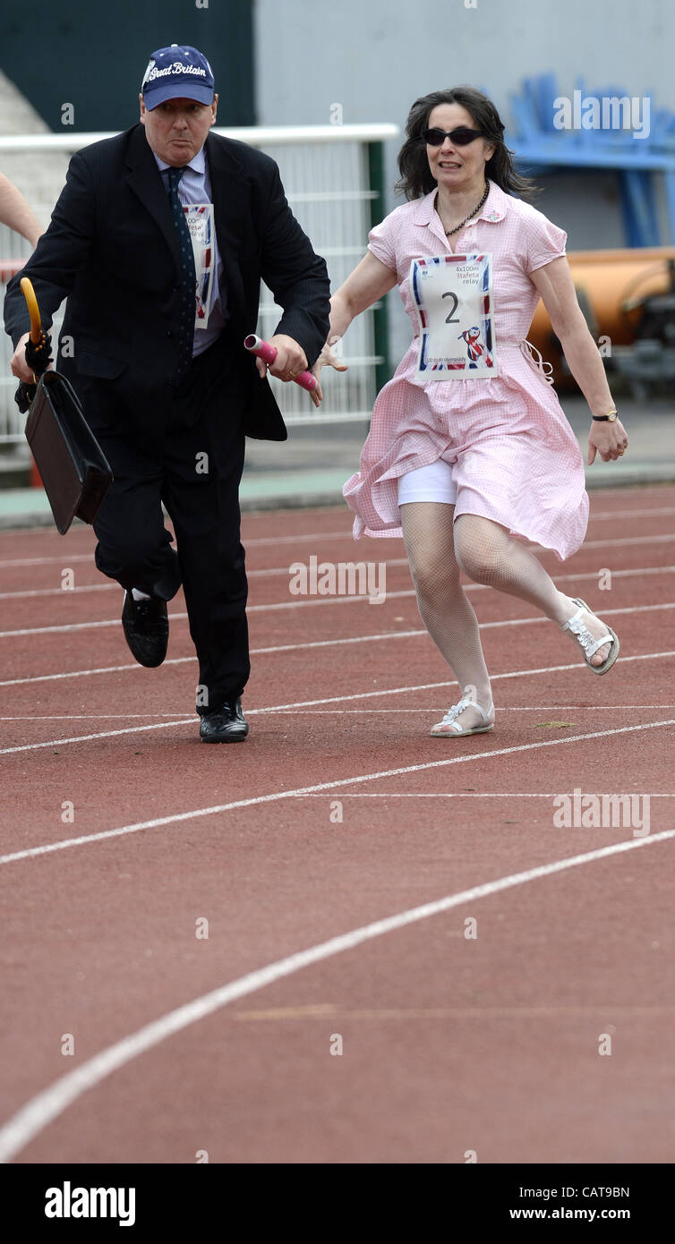 British Ambassador Sian MacLeod (right) pictured during the Olympic ...