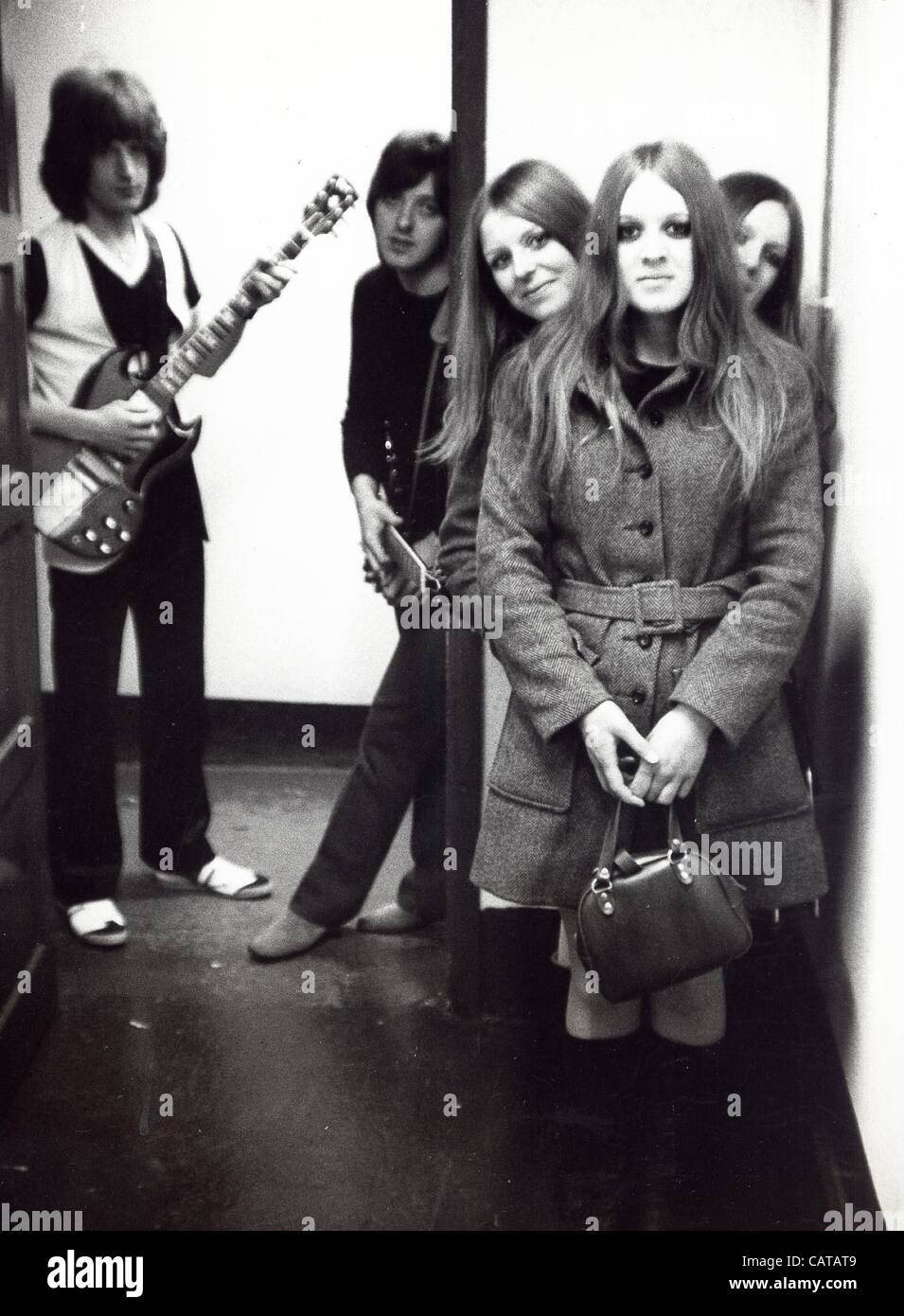 BADFINGER.Pete Ham with Joey Molland with fans in Belfast, N. Ireland ...