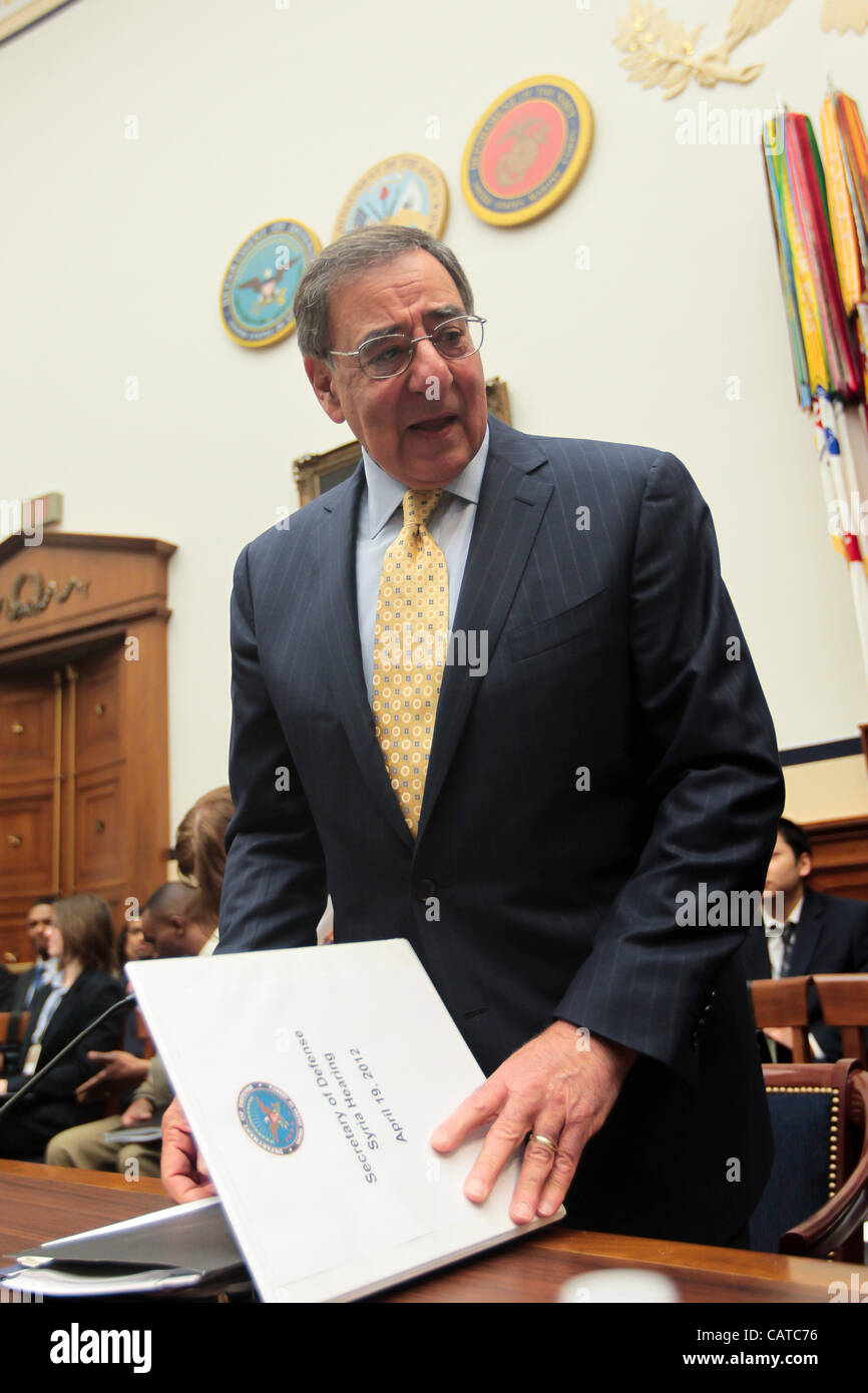 April 19, 2012 - Washington, DC, U.S. - .Secretary of Defense LEON ...