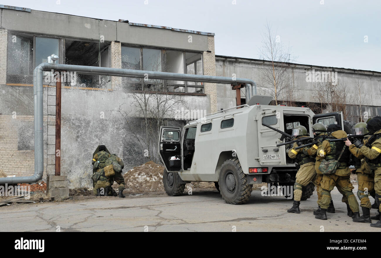 April 19, 2012 - St.-Petersburg, Russia - Russian SPETSNAZ special ...