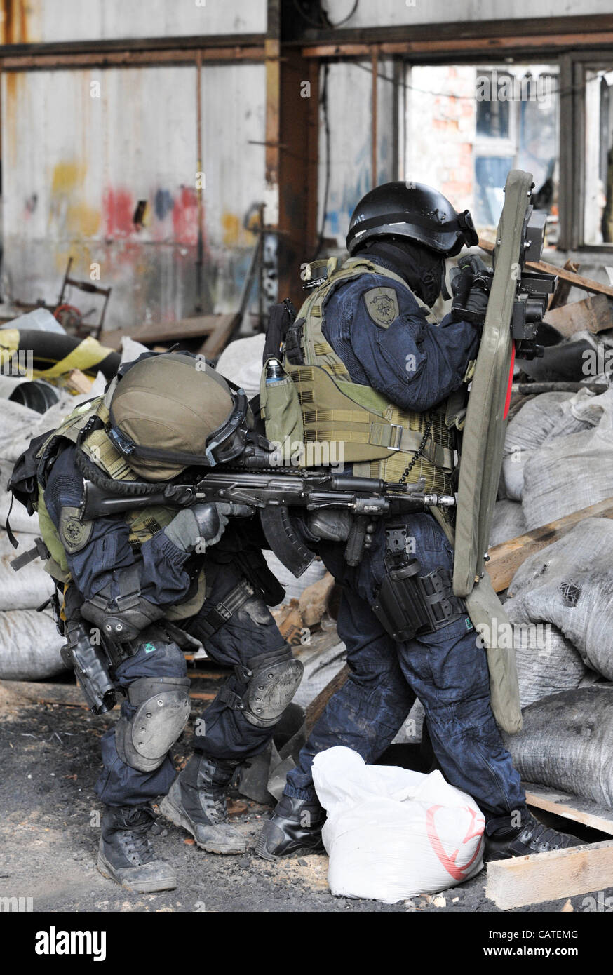 April 19, 2012 - St.-Petersburg, Russia - Russian SPETSNAZ special ...