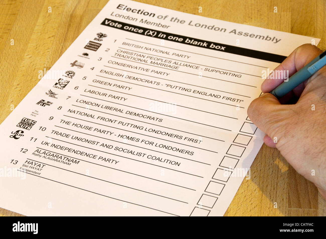 Ballot paper uk hi-res stock photography and images - Alamy