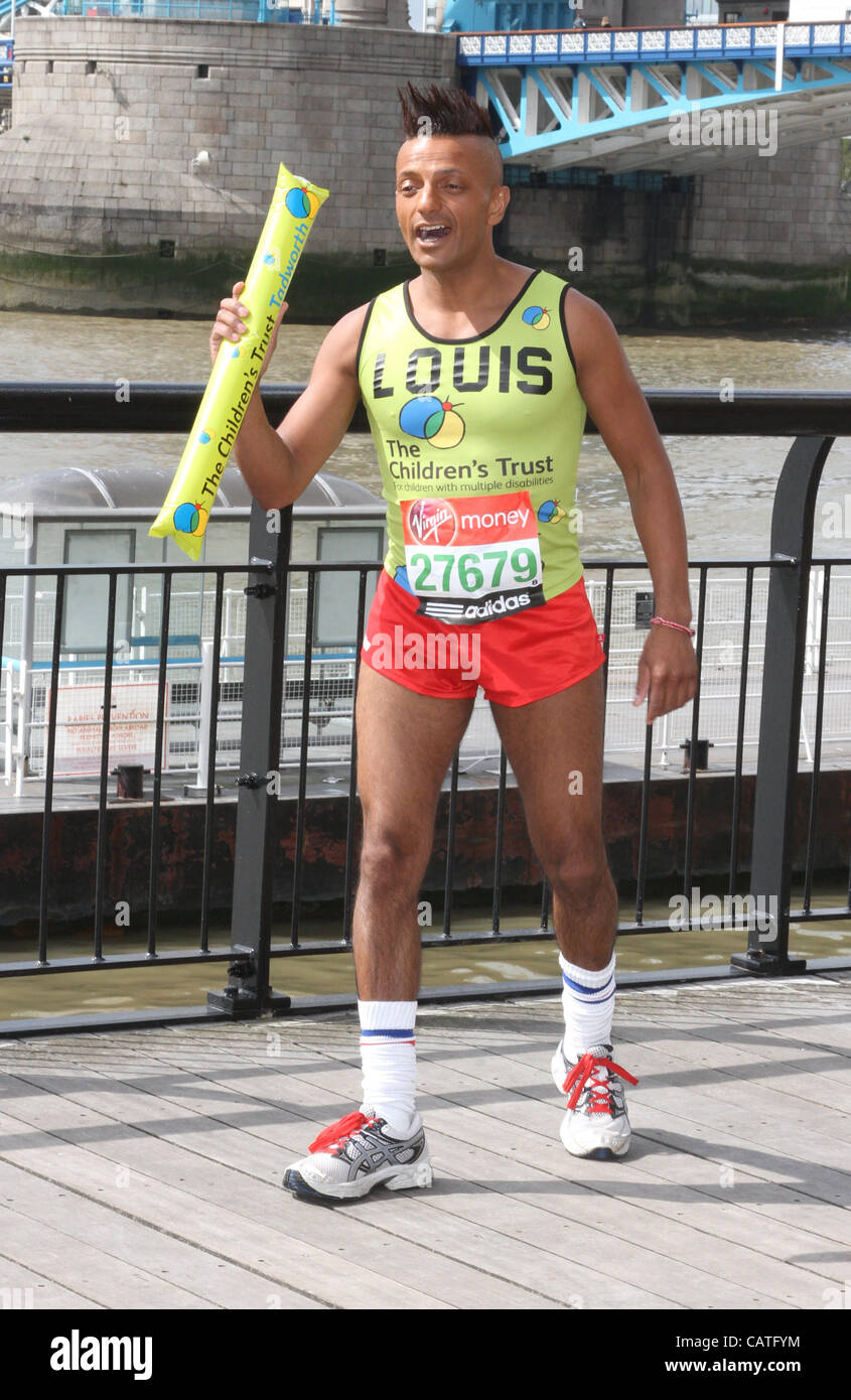 London - Louis Mariette at the Virgin London Marathon 2012 Celebrity ...