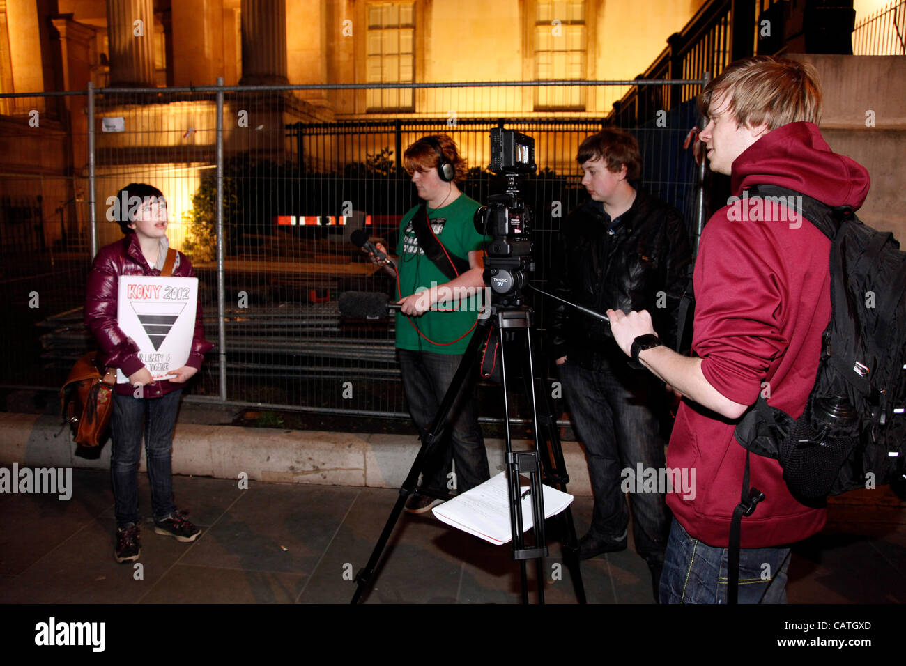 Kony 2012 Cover the Night Campaign, Trafalgar Square, London, UK Stock ...